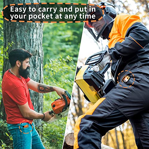 Lair Coo Chainsaw Sharpener, Easy Chainsaw Sharpening Jig Portable Crank Chainsaw Sharpener Tool Made of Carbide Bits, Chainsaw Chain Sharpening Jig Kits for All Chain Saws and Electric Saws (Yellow)