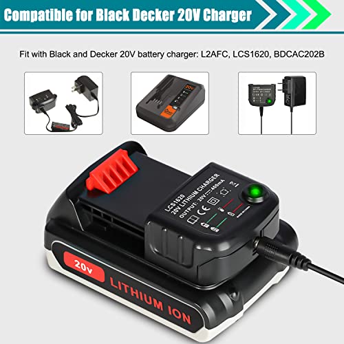 KUNLUN 2-Pack Replace Battery for Black and Decker 20V Lithium Battery 3000mAh, Replacement for Black & Decker 20 Volt Max LB20 LBX20 LBXR20 LB2X4020 LBXR2020 LST220 Battery