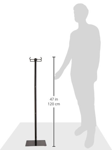 Tatco Wet Umbrella Stand, 10 Width x 40 Height, Powder Coated Steel, Black (57019)