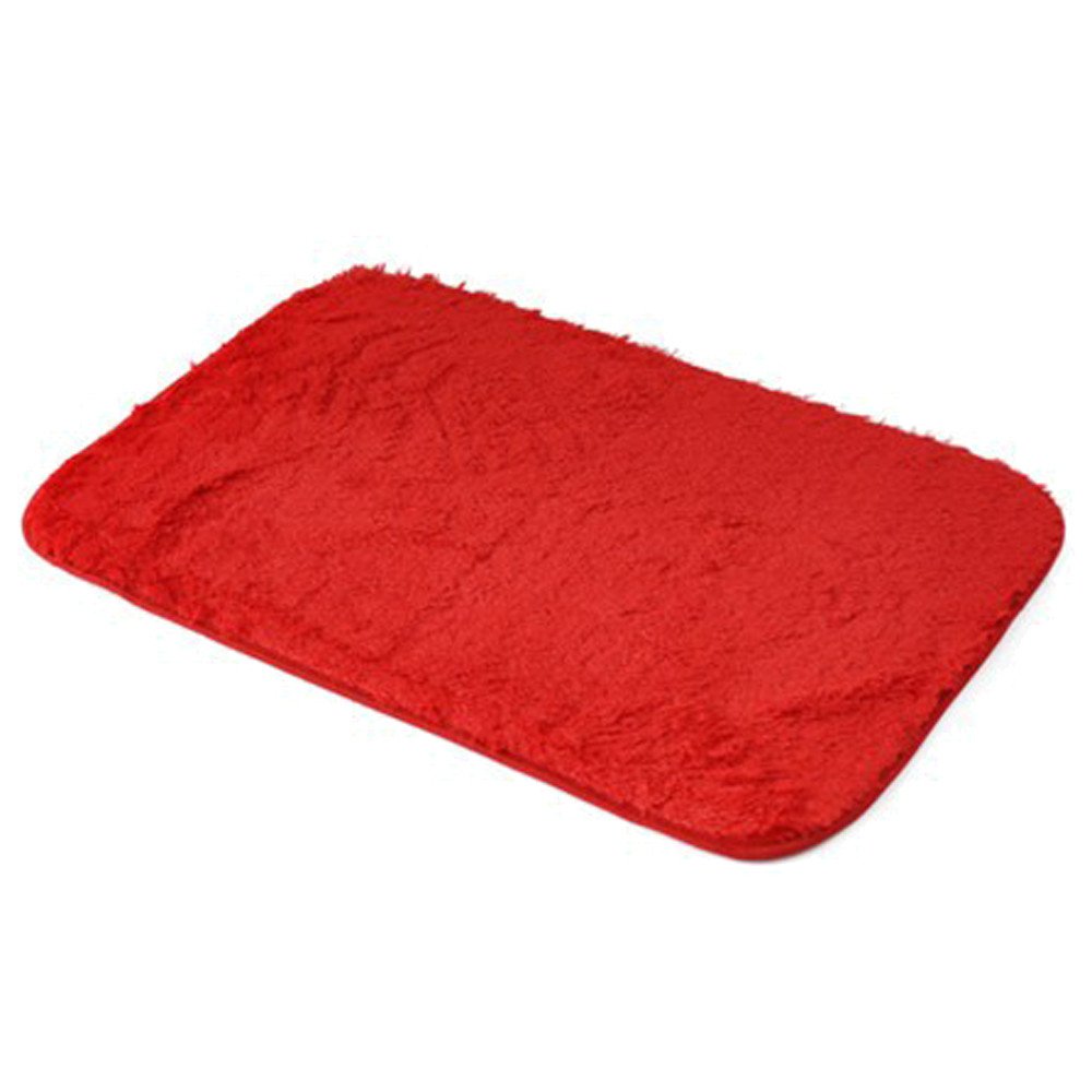 Scceatti Kitchen Rugs Absorbent Bath Mat 24 x 16 Red Floor Rug Memory Non Soft Bathroom Bath Luxurious Foam Mat Absorbent Slip Shower Rug Bathroom Products for Kitchen Floor House Decor Door Mat Prime