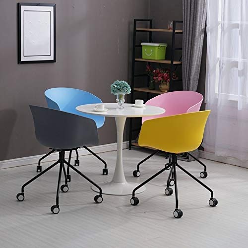 RENSLAT Case for Dining Chair, Study Chair, Fabric, Balcony, Leisure Backrest, Handrail, Metal, for Negotiations (Color : F)