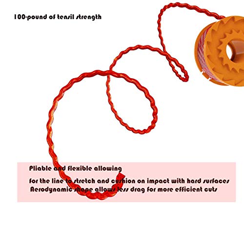 Trimmer Spool Line for Worx,Edger Spool Compatible with Worx trimmer spools Weed Eater String,Trimmer Line Refills 0.065 inch for Electric String Trimmers,Weed Wacker Spool Replacement Parts