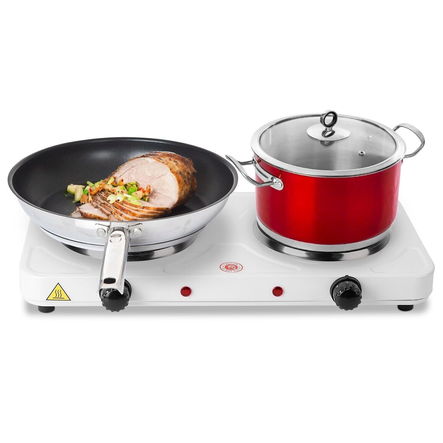 2000W Portable Electric Double Burner Hot Plate Cooktop Kitchen Cooking Stove