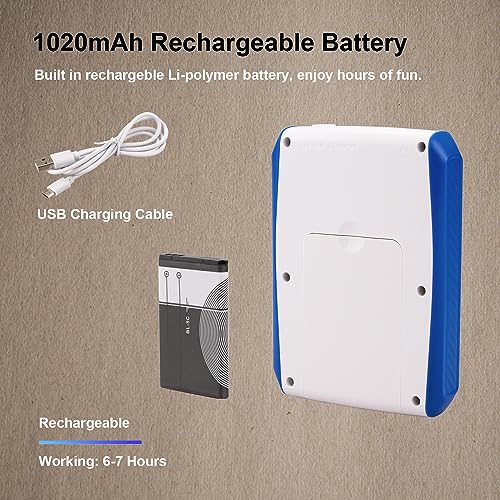 Retro Game Console Handheld, Mini Handheld Game Console for Kids with 666 Classic Retro Games, 1020mAh Rechargeable Battery, 3 Inch Screen Gameboy, Birthday Game Toy for Boy Girl (White)