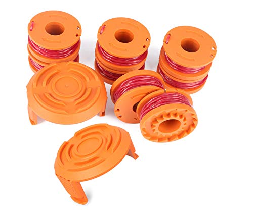 Trimmer Spool Line for Worx,Edger Spool Compatible with Worx trimmer spools Weed Eater String,Trimmer Line Refills 0.065 inch for Electric String Trimmers,Weed Wacker Spool Replacement Parts