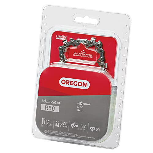Oregon R50 AdvanceCut Replacement Chainsaw Chain for 14-Inch Guide Bars, 50 Drive Links, Pitch: 3/8" Low Vibration, .043" Gauge, Fits Various Stihl Models