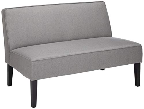 Christopher Knight Home Dejon Modern Fabric Loveseat, Gray / Matte Black Dimensions: 30.00âD x 50.00âW x 32.20âH