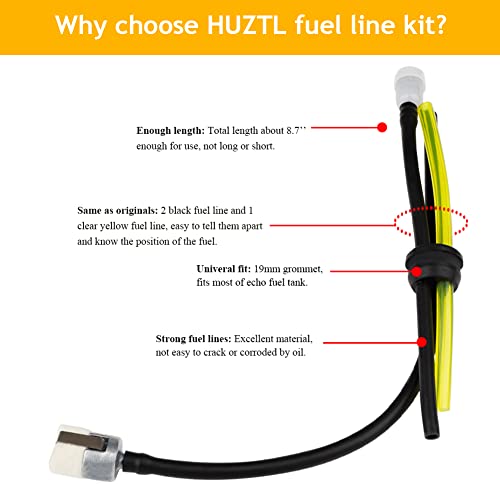 HUZTL SRM 225 Repower Tune-Up Fuel System Maintenance Air Filter Kit for Echo GT-225 String Trimmer Blower