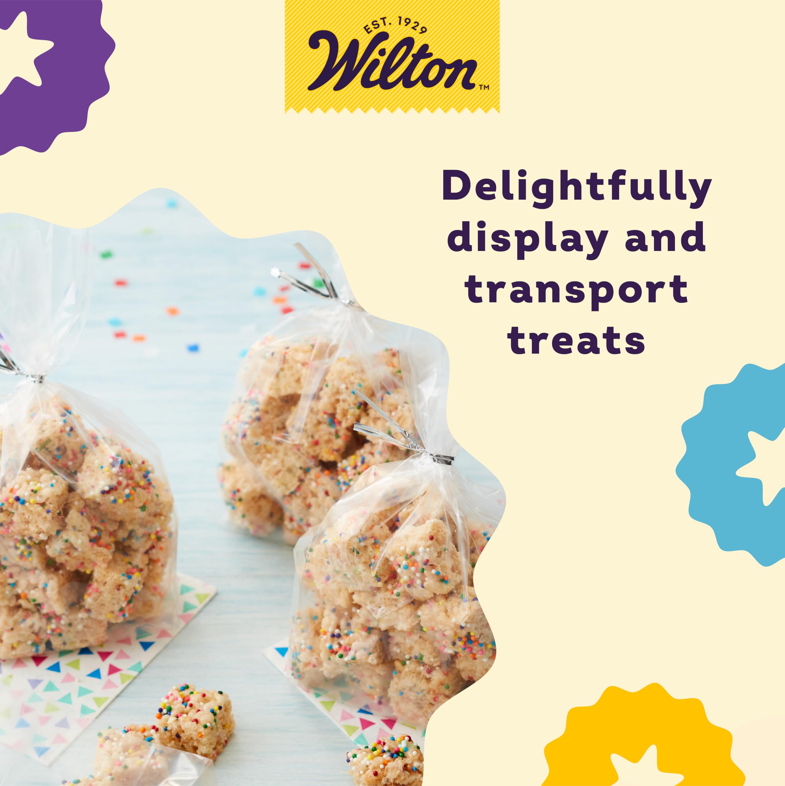 Wilton Party Bags 4"x9-1/2" (50/pkg-clear)