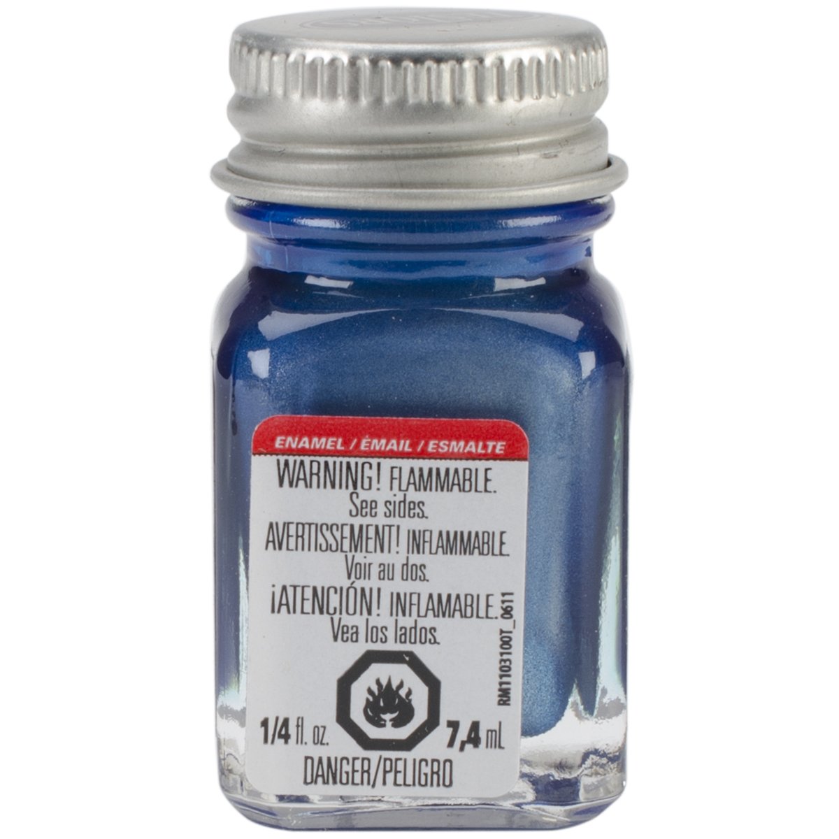 Testors Enamel 1/4 oz 1100 & 1500 Series Bottles Blue Metal Flake