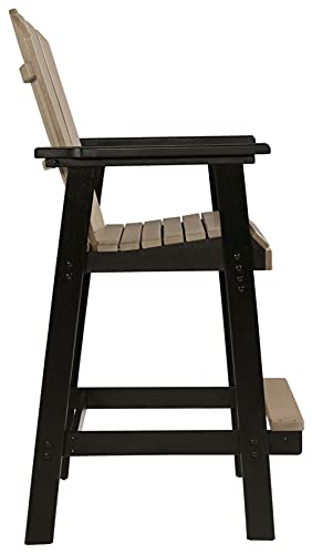 Signature Design by Ashley Fairen Trail 30" Outdoor Barstool, 2 Count, Black & Brown