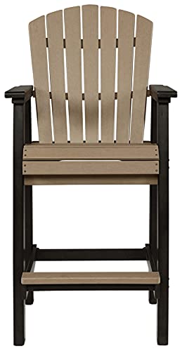 Signature Design by Ashley Fairen Trail 30" Outdoor Barstool, 2 Count, Black & Brown
