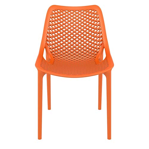 Compamia Air Outdoor Patio Dining Chair in Orange (Set of 2)