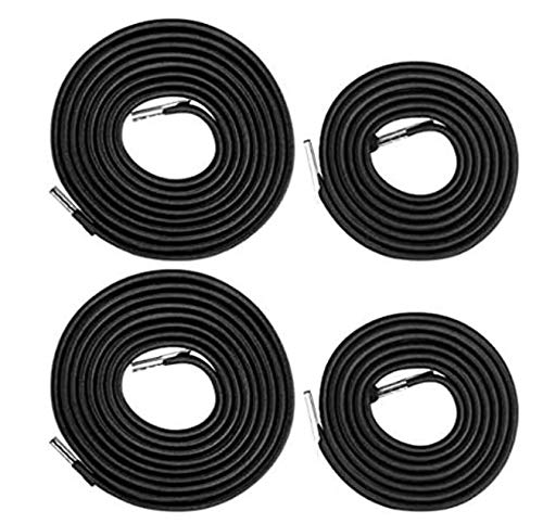 Four Seasons BeiJiaEr Zero Gravity Chair Heavy Duty Universal Replacement Cords (4.5 mm) Laces Bungee Elastic Patio Recliner Lounge Chair Repair Stretch Cords (4 Cords) (Black)
