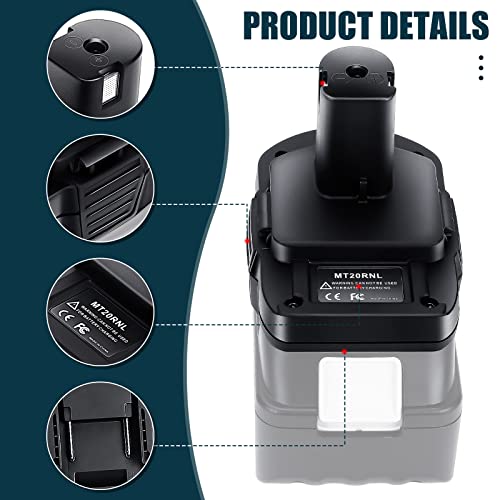 MT20RNL Adapter for Makita 18V Battery to for Roybi 18V Battery,Most Batteries for MAKITA:BL1860B / BL1860 / BL1850B / BL1850 / BL1840 / BL1830B / BL1830 / BL1820 / BL1815 etc.