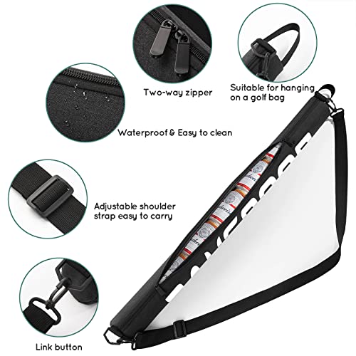 Beer Sleeve for Golf Bag, Insulated Cooler Sleeve Stores Up to 7 Cans Discreetly in Your Golf Bag - Keeps Canned Beverages Cold On The Golf Course - Fits Most Golf Bags Styles & Types