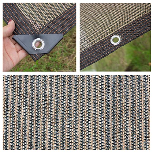 Abrotain Outdoor Shade Fabric Sun Shade Cloth 9'9"x9'9" Brown Privacy Screen Shade Sail Garden, Pergola, Deck, Canopy, Backyard Patio Sunshade