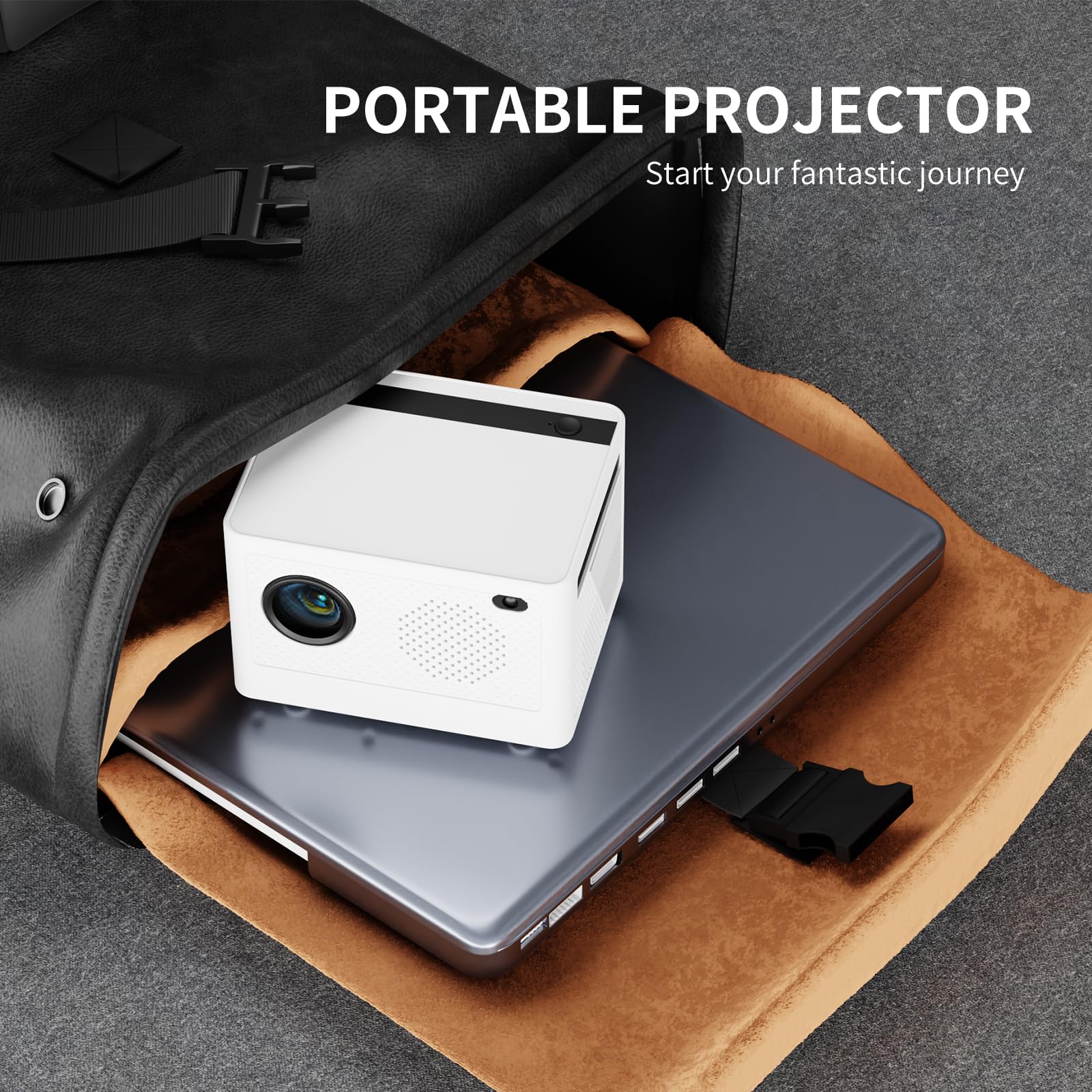 ONE·MIX 2023 Upgraded Mini Projector with WiFi and Bluetooth, Indoor Video Projector Home Theater HD 1080P, portable Outdoor Movie Projector for HDMI/USB/Smarphone/Laptop/PS5