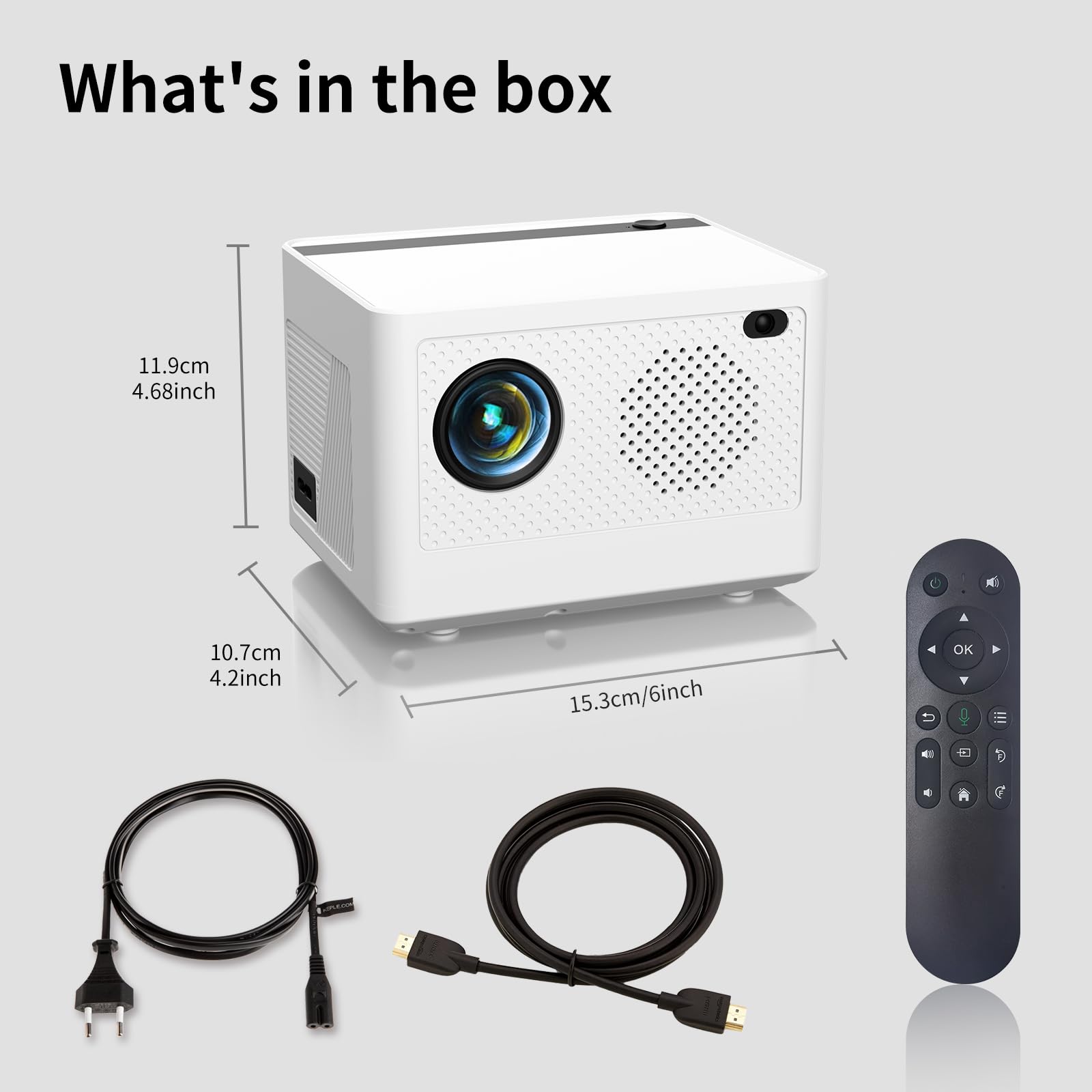ONE·MIX 2023 Upgraded Mini Projector with WiFi and Bluetooth, Indoor Video Projector Home Theater HD 1080P, portable Outdoor Movie Projector for HDMI/USB/Smarphone/Laptop/PS5