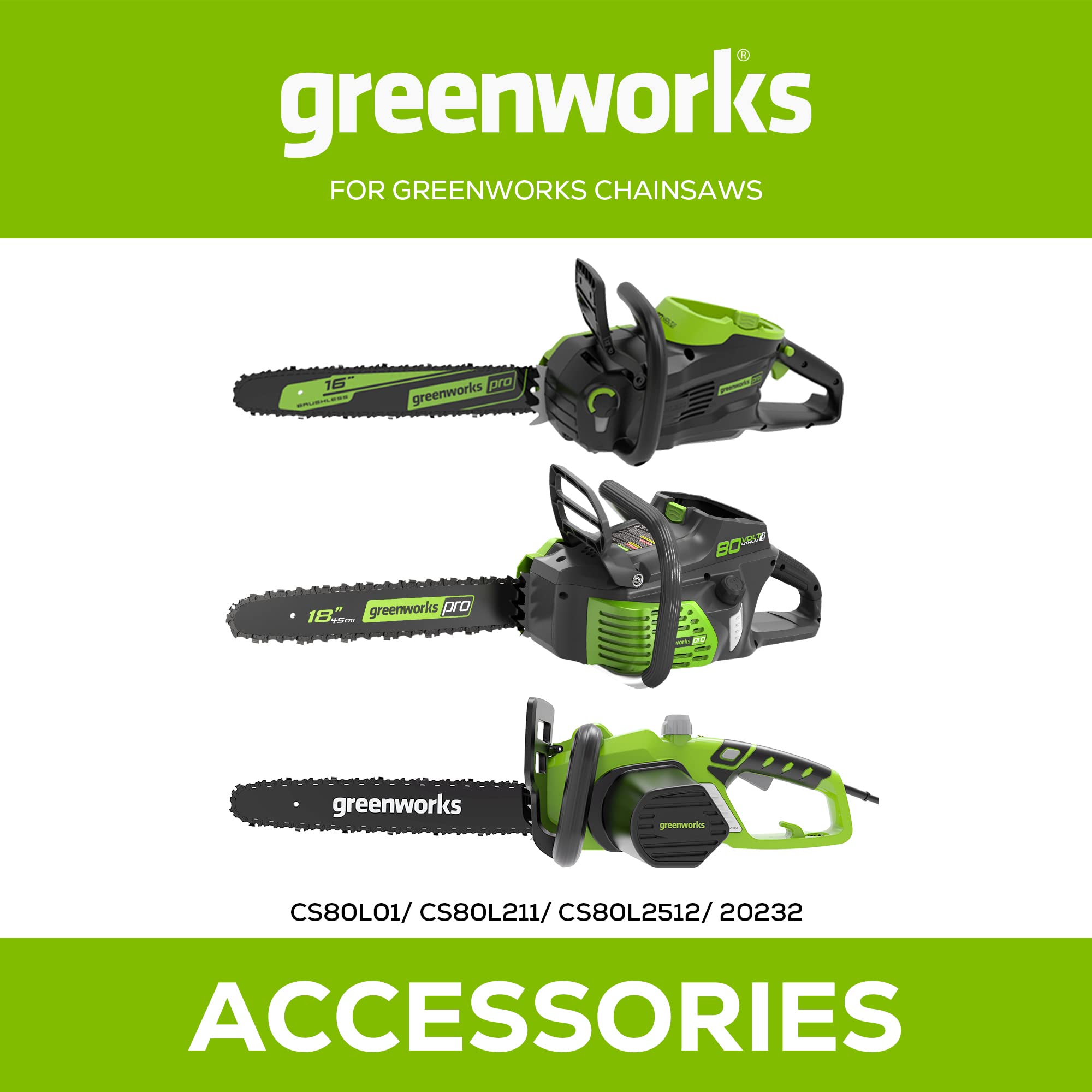 Greenworks 16-Inch Chainsaw Replacement Chain 29132