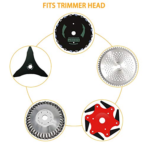 CZS 2 Kind of Lawnmower Blade Adapter Kit, Gardening Machine Brush Blade Adapter Attachment Maintenance Kit for String and Universal Trimmers Brush Cutter