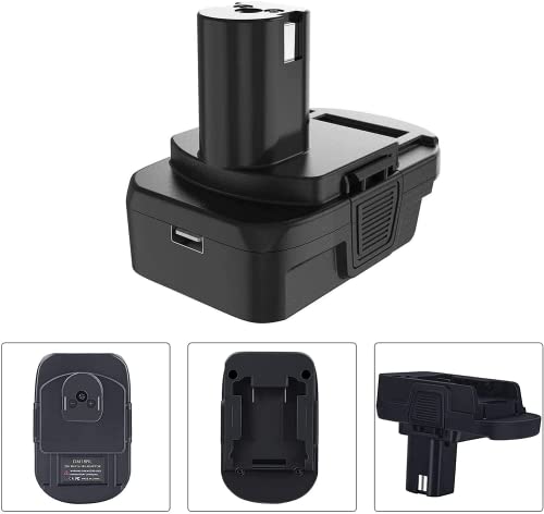 awokee DM18RL Battery Adapter for Dewalt for Milwaukee 20V/18V Li-Ion Battery Convert to for Ryobi 18V P108 ABP1801 Battery with USB Port