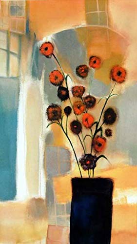 Orange Flowers (Still Life Art Framed)