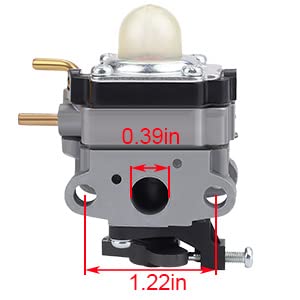 ATVATP 753-06258A TB146EC RY252CS Carburetor Compatible with Troy Bilt TB516EC TB146EC Ryobi RY251PH RY252CS RY253SS RY254BC Carb Fit 2 Cycle 25cc String Trimmer Brush Cutter Edger Cultivator