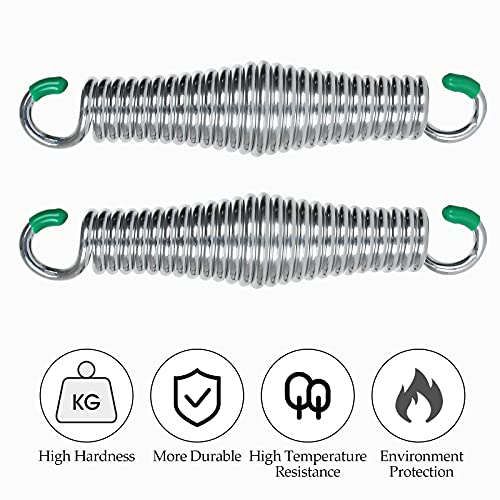 EXPERY 2 Pack Porch Swing Springs, Heavy Duty Hammock Hanging Chair Spring, Znic Plated Hanger Ceiling Mount Spring for Hanging Swing Bench, Hammock Chair, Punching Bag, Yoga Sling