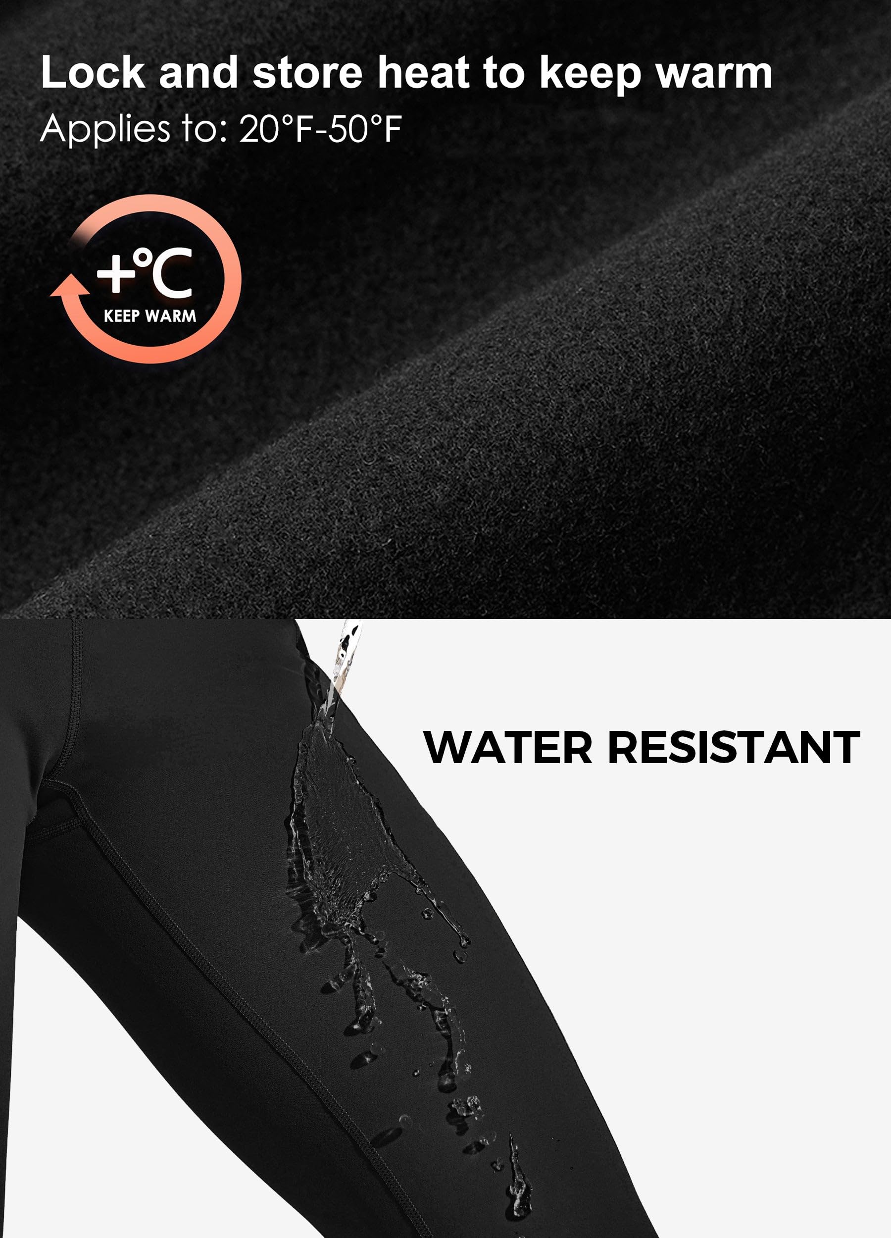 Willit Women's Fleece Lined Pants Yoga Bootcut Thermal Winter Pants High Waisted Flare Leggings Water Resistant Black M