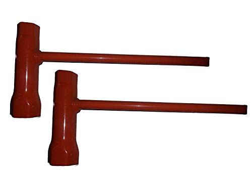Forester Chainsaw Wrench - Scrench Combination Wrench and Screwdriver Mix Multi Tool Tpost Chain Saw Scrench 13 x 19mm T Wrenches Set of 2 Spark Plug Wrench Remover for Caps Saws Chains Nuts