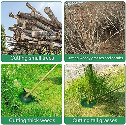 ACEBINTE 9" x 20T Chainsaw Tooth Brush Blades Kit, Cutter Trimmer Weed Eater Blade, Steel Grass Brush Cutter Blade, 2 Blades, with Adapter for Cutter, Trimmer, Weed Eater Chainsaw Tooth…