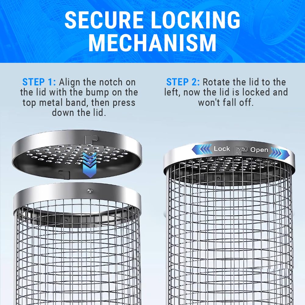 EmGi Grilling Basket 2 PCS, w/ BONUS Grill Brush, BBQ Grill Basket, Rolling Grilling Basket, Stainless Steel Grill Mesh Barbeque Grill Accessories, Portable Grill Baskets for Outdoor Grill for Fish,