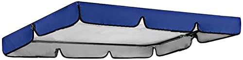 GBEN Swing Top Cover Canopy Replacement Porch Patio Outdoor Replaceable Swing Canopy Cloth Waterproof Swing Ceiling Replacement Cover for Outdoor 22.6.21 (Color : Blue, Size : 195x125x15cm/77x49x6)