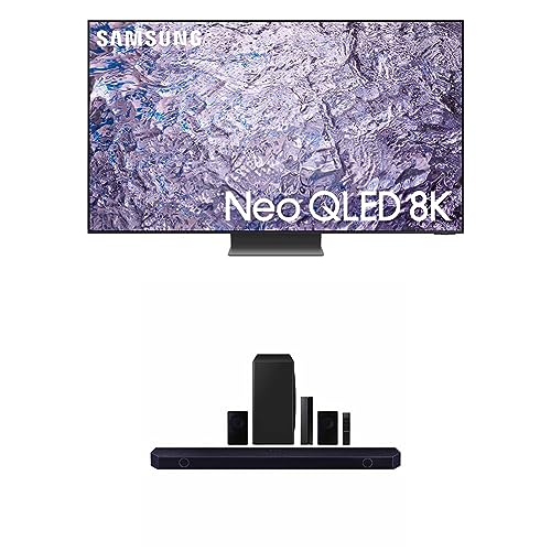 SAMSUNG 75-Inch Class Neo QLED 8K QN800C Series Mini LED Quantum HDR Smart TV(QN75QN800C, 2023 Model) w/ SAMSUNG HW-Q910C 9.1.2ch Soundbar, Wireless Dolby Audio, Rear Speaker Included (Newest Model)