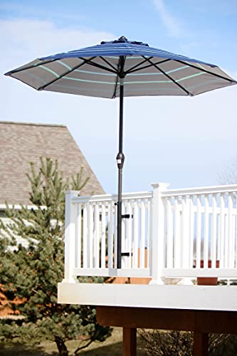 LOVE YOUR DECK | Patio Umbrella Holder | Outdoor Umbrella Base and Mount | Attaches to Railing Maximizing Patio Space and Shade