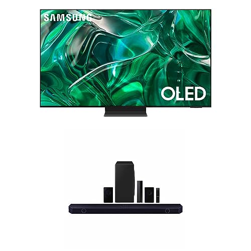 SAMSUNG 55-Inch Class OLED 4K S95C Series Quantum HDR Smart TV w/Dolby Atmos (QN55S95C) w/ SAMSUNG HW-Q910C 9.1.2ch Soundbar w/Wireless Dolby Audio, Rear Speaker Included (Newest Model)
