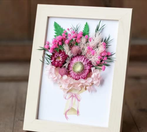 Holiday Gift Real Flower Specimen Picture Frame Petal Ornaments Display rack Hanging Picture Wall Decoration Party interior Decoration Handmade material Wrap - the best gift