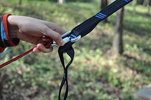 cutequeen 34 Loops 19.6Ft Long Hammock Tree Straps 3000+ LBS Versatile Heavy Duty & 100% Includes Steel carabiners