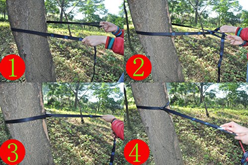 cutequeen 34 Loops 19.6Ft Long Hammock Tree Straps 3000+ LBS Versatile Heavy Duty & 100% Includes Steel carabiners