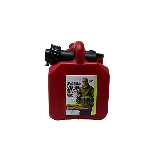 GARAGE BOSS GB310 Briggs and Stratton GarageBoss Press 'N Pour 1+ Gallon Gas Can, Red
