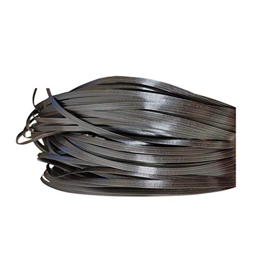 RNY 200 feet Coffee Polyethylene Plastic Rattan Wicker for Repair Rattan Chair Table (Dark Coffee with Brown Stripes)