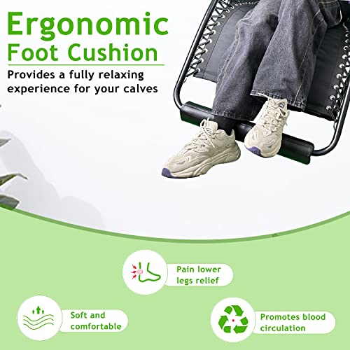 2 Pack Zero Gravity Chair Cushion for Foot Rest, Universal Oversized Folding Loungers Anti Gravity Recliners Outdoor Chaise Patio Lawn Camping Chairs Footrest Padding for Outside