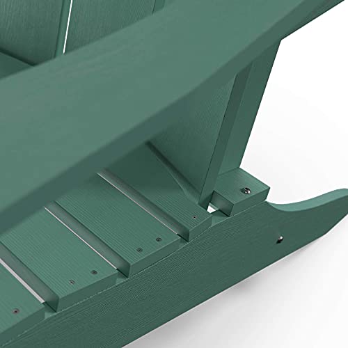 SERWALL Adirondack Chair Oversized Outdoor Fire Pits Chair Weather Resistant-Green