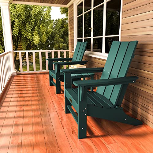 SERWALL Adirondack Chair Oversized Outdoor Fire Pits Chair Weather Resistant-Green