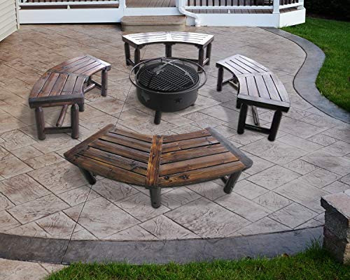 Leigh Country Char-Log Curved Bench
