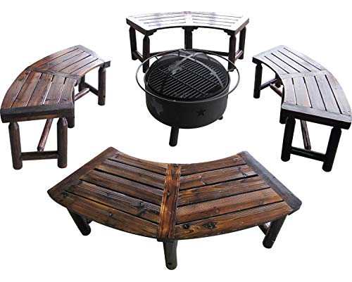 Leigh Country Char-Log Curved Bench