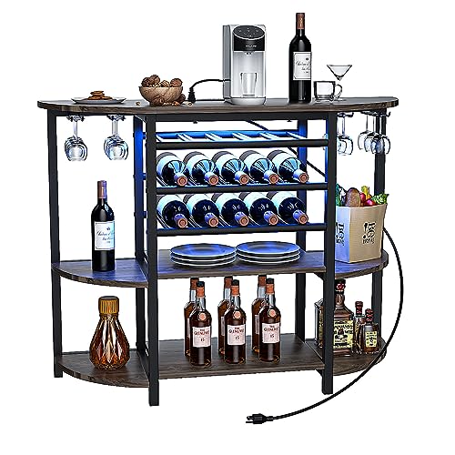 GEBAROW TV Stand for 75+ Inch TV, Entertainment Center with Adjustable Shelf, Rattan TV Console with 2 Storage Cabinets, Mid Century Modern TV Console Table for Living Room Bedroom (Black)