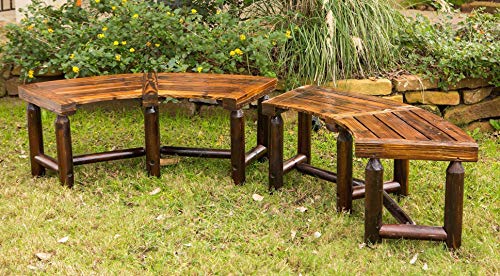 Leigh Country Char-Log Curved Bench