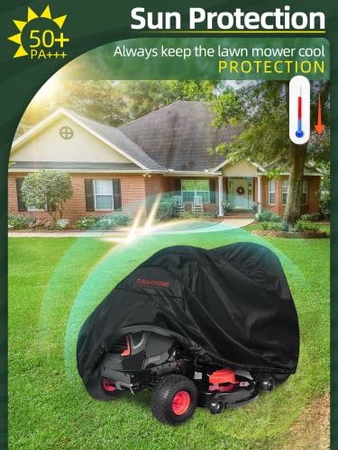 Riding Lawn Mower Cover, Eventronic 54β Riding Lawn Tractor Cover Waterproof Heavy Duty Durable (420D-polyester oxford)